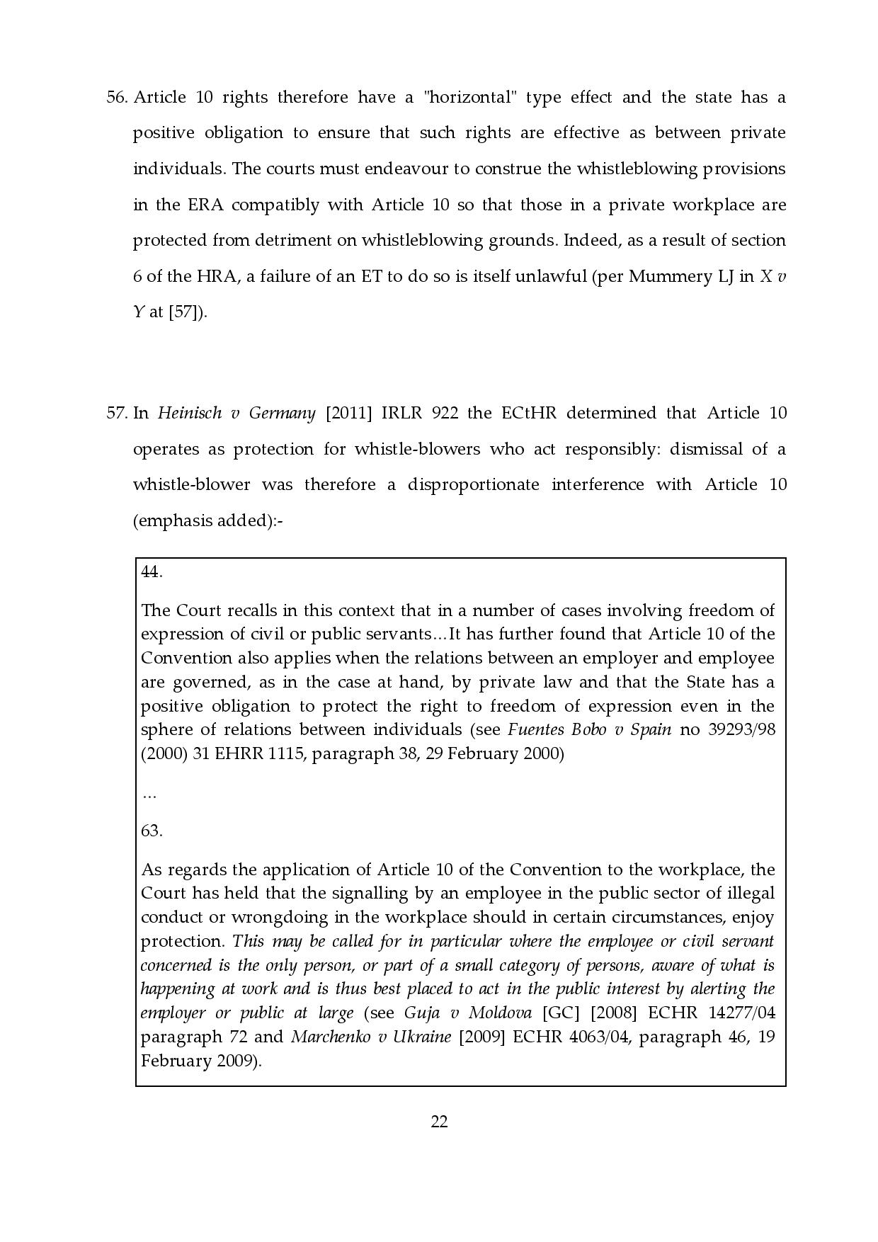 Skeleton Argument For EAT Full Hearing On 10 February 2016 Skeleton Argument For EAT Full Hearing On 10 February 2016