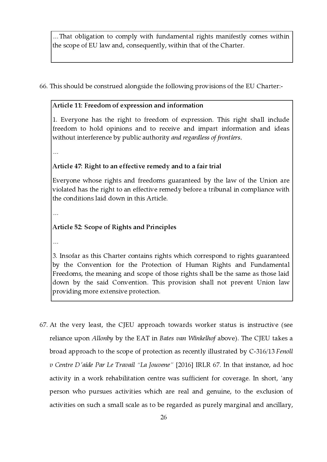 Skeleton Argument For EAT Full Hearing On 10 February 2016 Skeleton Argument For EAT Full Hearing On 10 February 2016